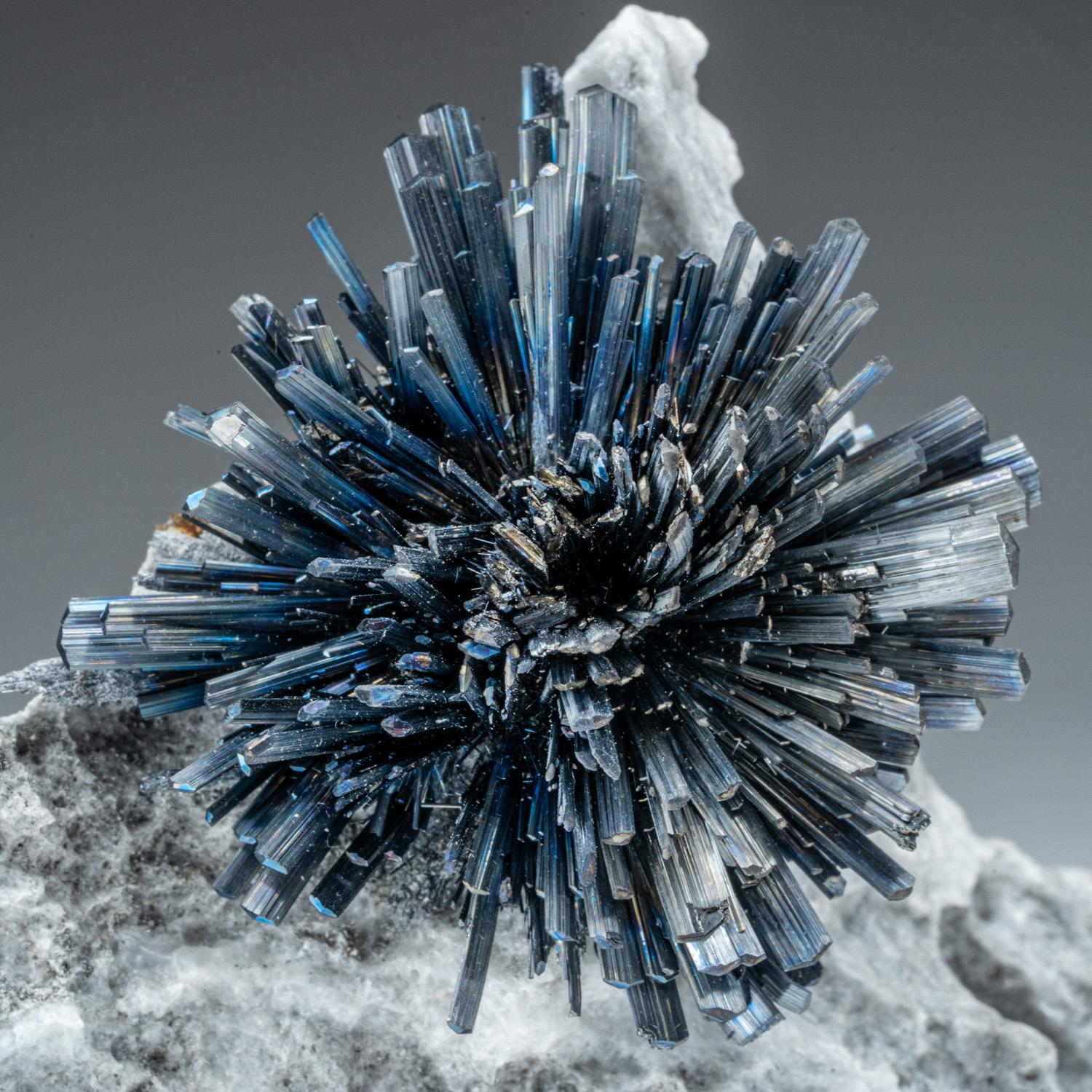 Stibnite on Quartz from Wuling antimony mine, Qingjiang, Jiangxi, China ...