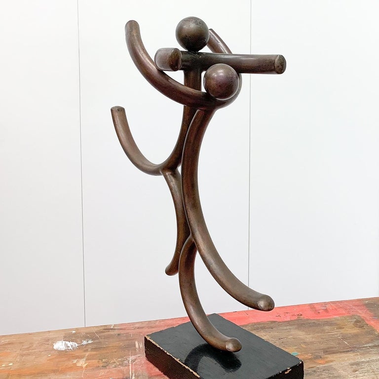 Stick Figures Sculpture in a Detachable Embrace, Unknown Artist, Mid C ...