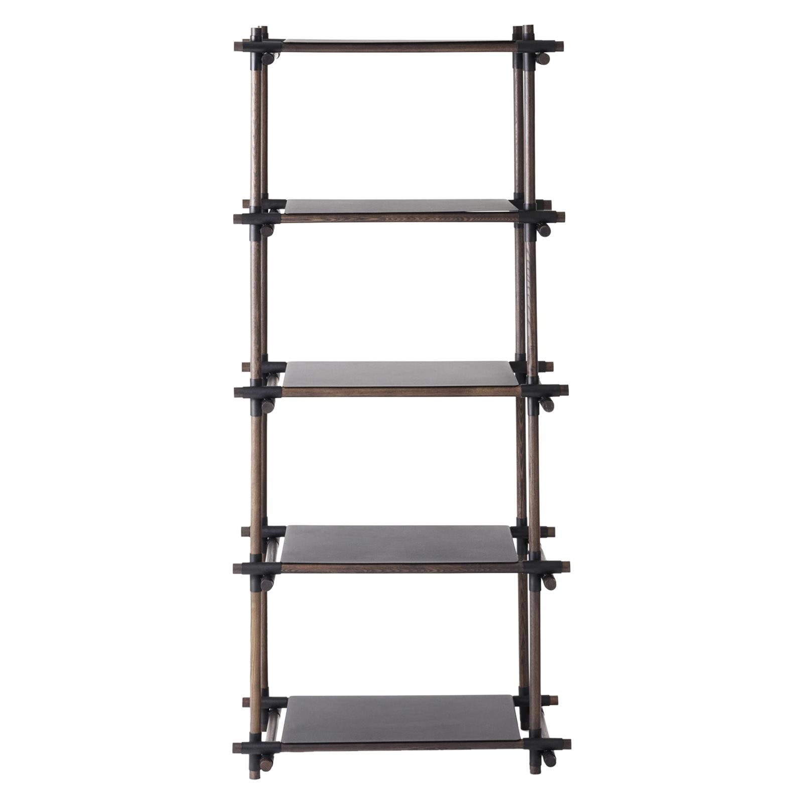 Stick System, Dark Ash Shelves with Black Poles, 1x5 For Sale at ...