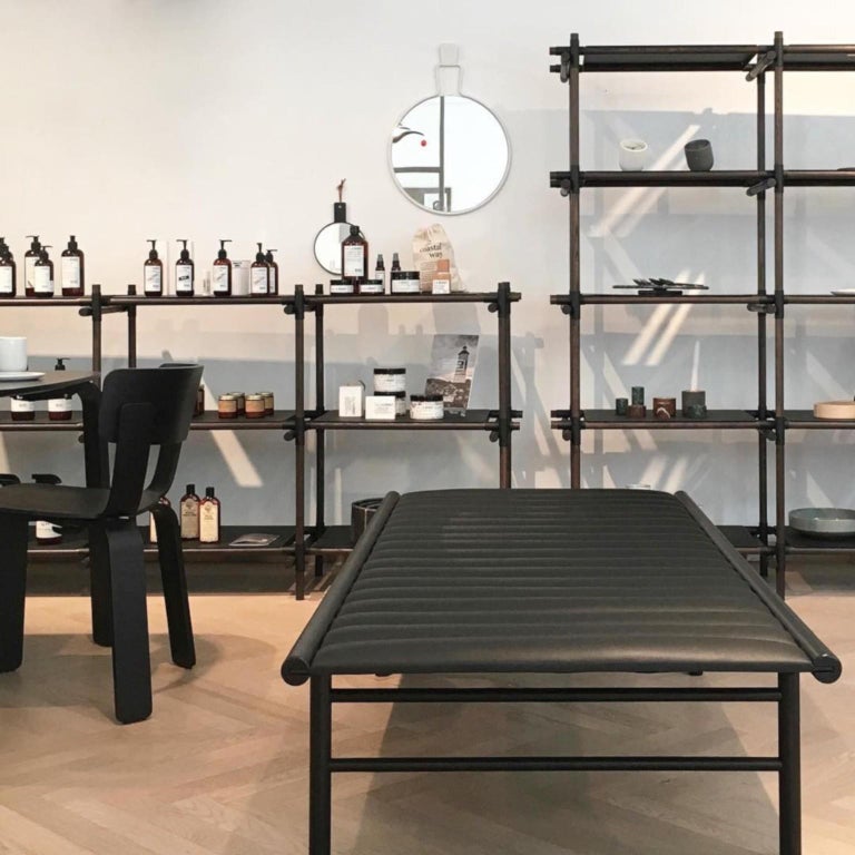 Stick System, Dark Ash Shelves with Black Poles, 3x5 For Sale at 1stDibs