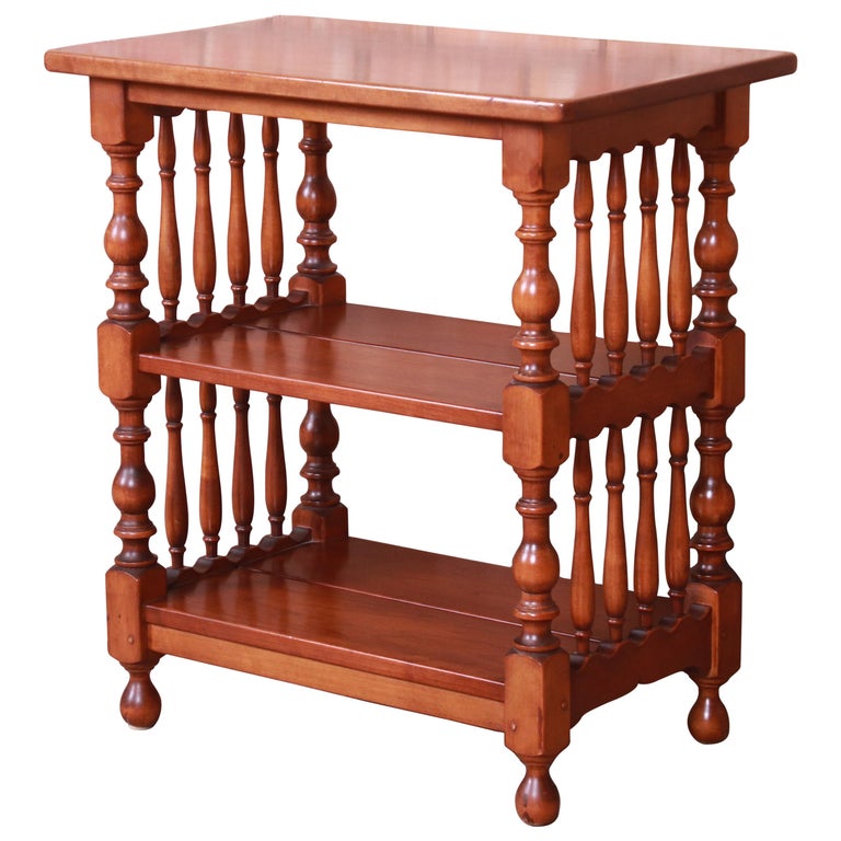 Stickley American Colonial Solid Maple Three-Tier Occasional Side Table ...