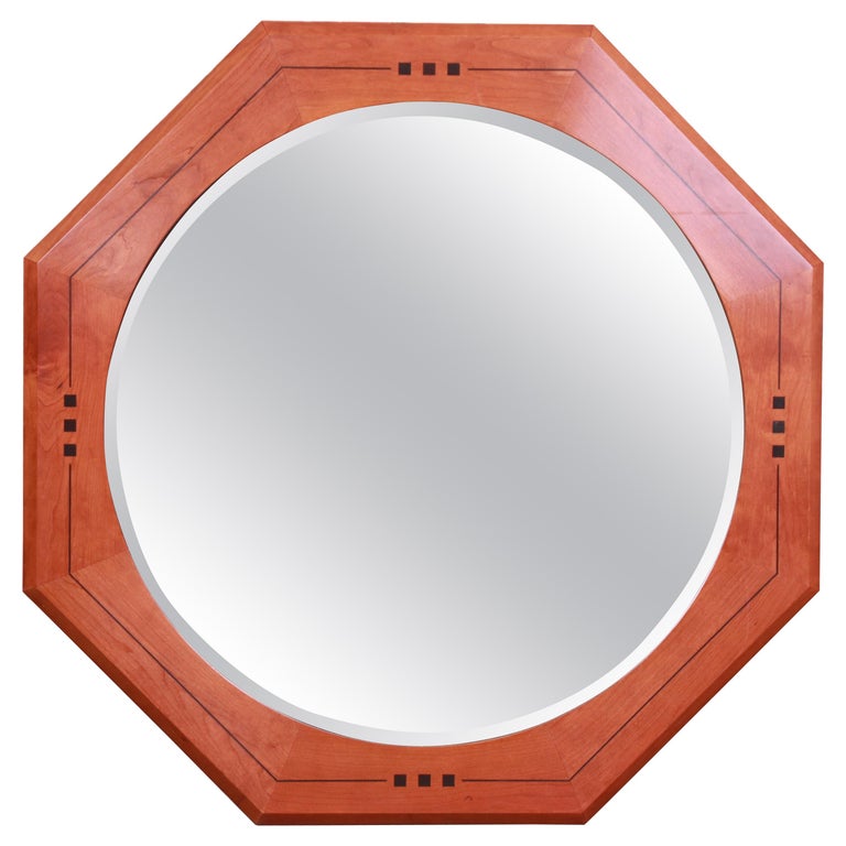 Stickley Arts and Crafts Cherry Wood Framed Wall Mirror at 1stDibs