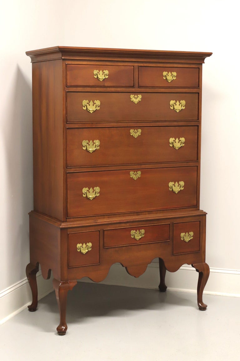 STICKLEY Cherry Queen Anne Style Highboy Chest at 1stDibs