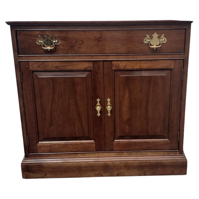 Stickley Chippendale Cherry Expandable Buffet Server on Wheels For Sale ...