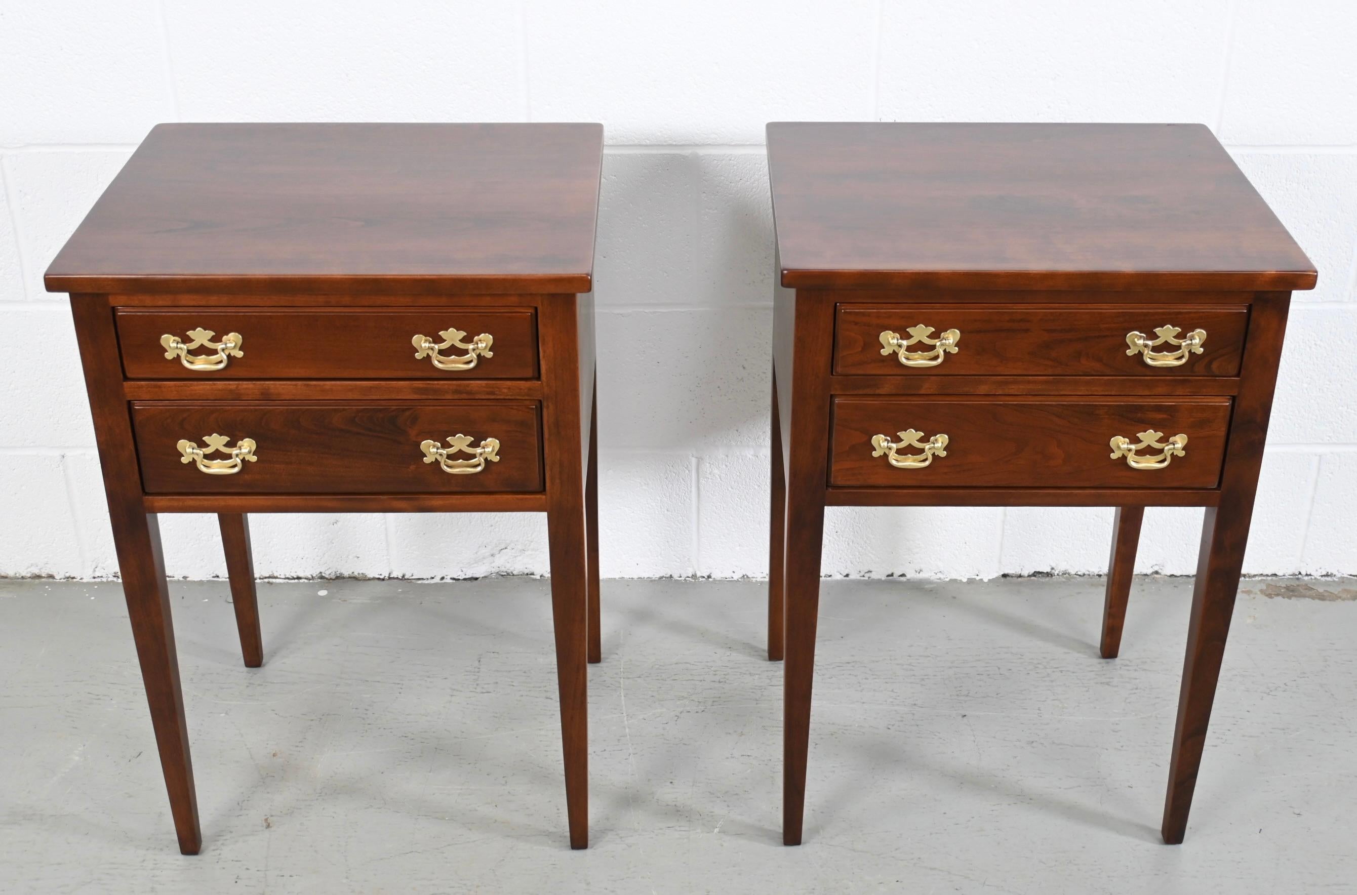 Stickley Furniture Federal Cherry End Tables, a Pair at 1stDibs | used ...