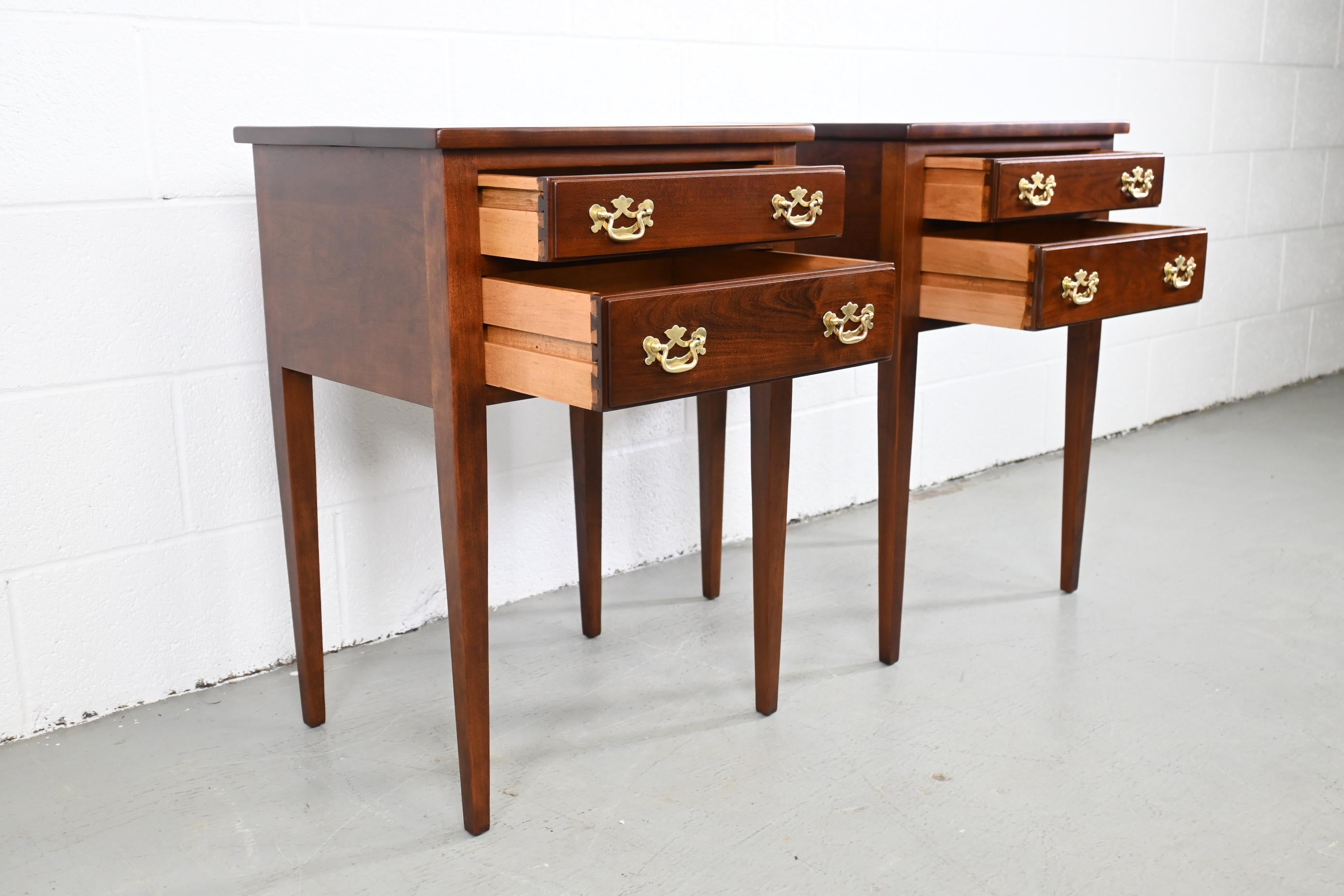 Stickley Furniture Federal Cherry End Tables, a Pair at 1stDibs | used ...