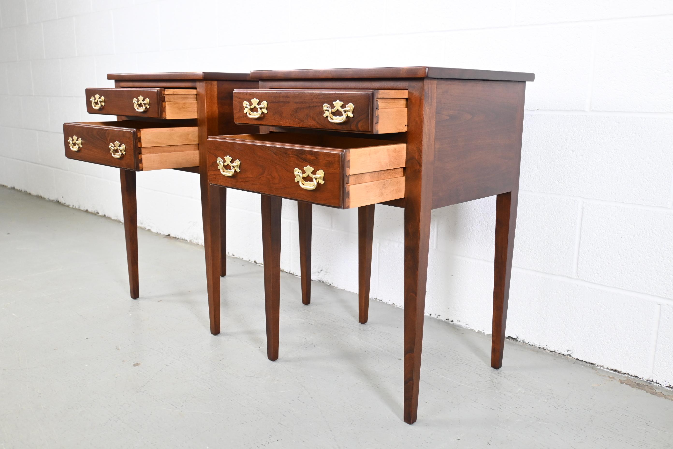 Stickley Furniture Federal Cherry End Tables, a Pair at 1stDibs | used ...