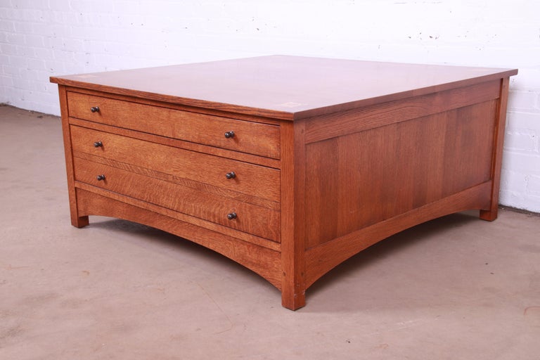 Stickley Harvey Ellis Collection Arts and Crafts Inlaid Solid Oak ...