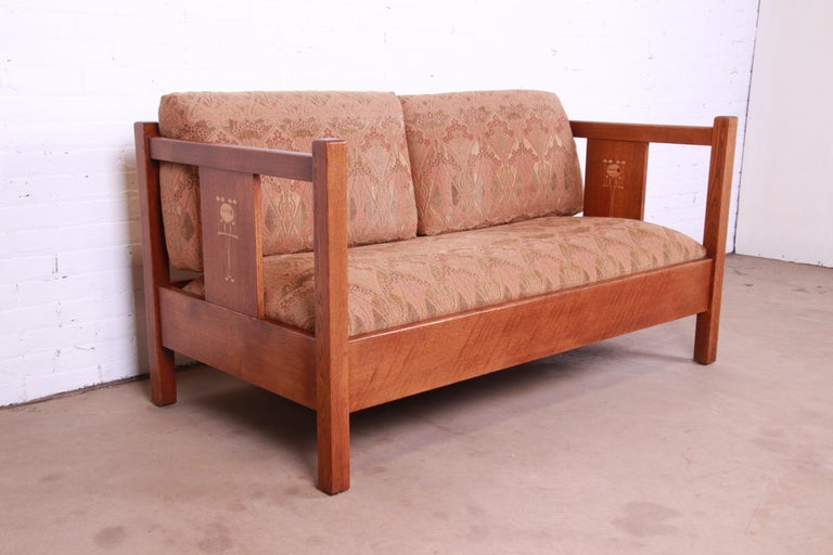 Stickley Harvey Ellis Collection Arts and Crafts Inlaid Solid Oak ...