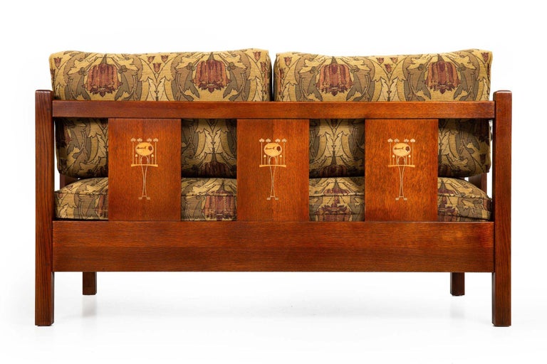 Stickley “Harvey Ellis Collection” Arts and Crafts Mission Oak Loveseat ...