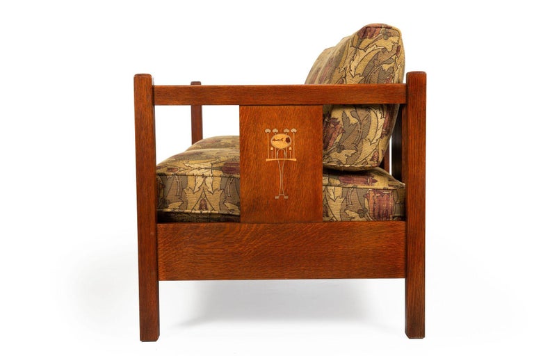 Stickley “Harvey Ellis Collection” Arts and Crafts Mission Oak Loveseat ...