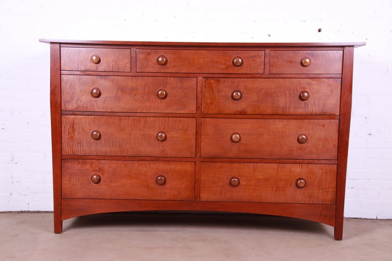 Stickley Harvey Ellis Collection Cherry Wood and Tiger Maple Dresser at ...