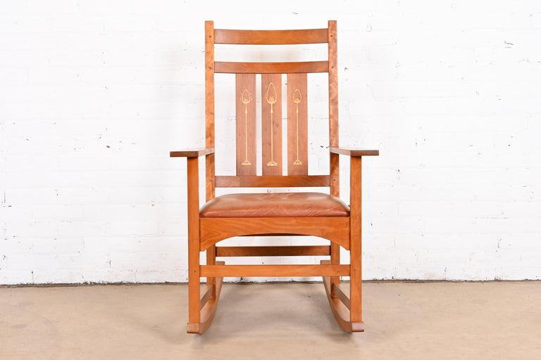 Stickley Harvey Ellis Collection Inlaid Cherry Wood Arts and Crafts ...