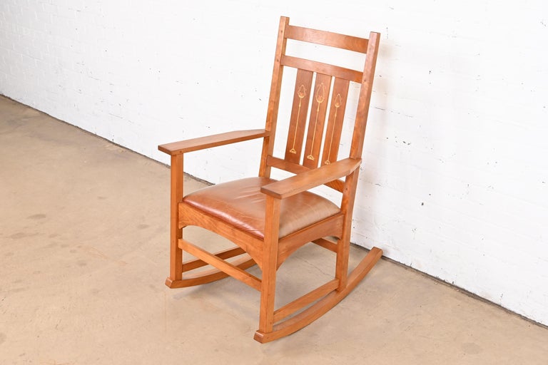 Stickley Harvey Ellis Collection Inlaid Cherry Wood Arts and Crafts ...