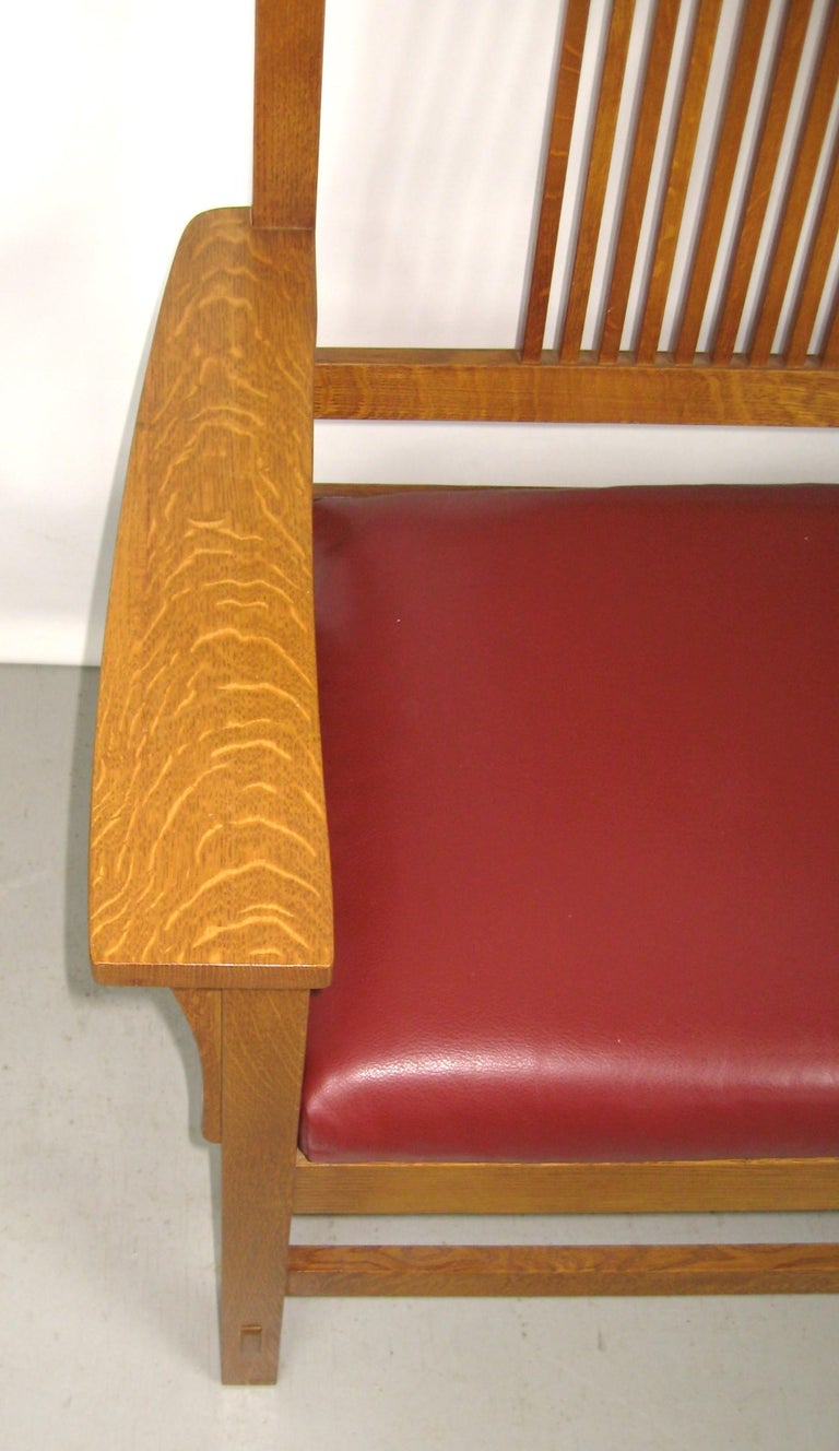 Stickley Mission Oak Arts and Crafts Settee Bench at 1stDibs