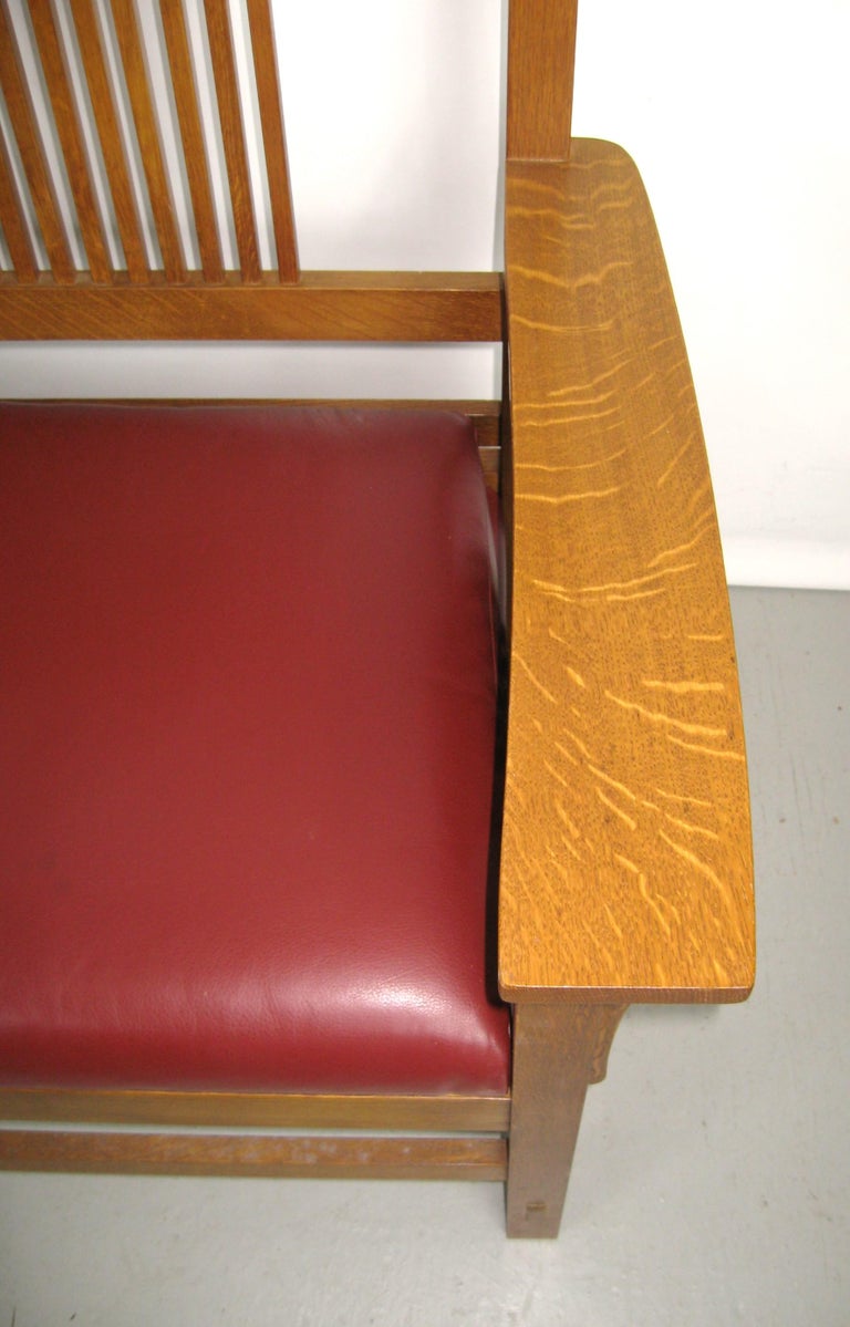 Stickley Mission Oak Arts and Crafts Settee Bench at 1stDibs