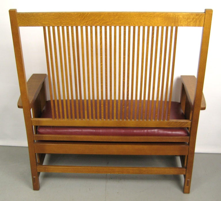 Stickley Mission Oak Arts and Crafts Settee Bench at 1stDibs