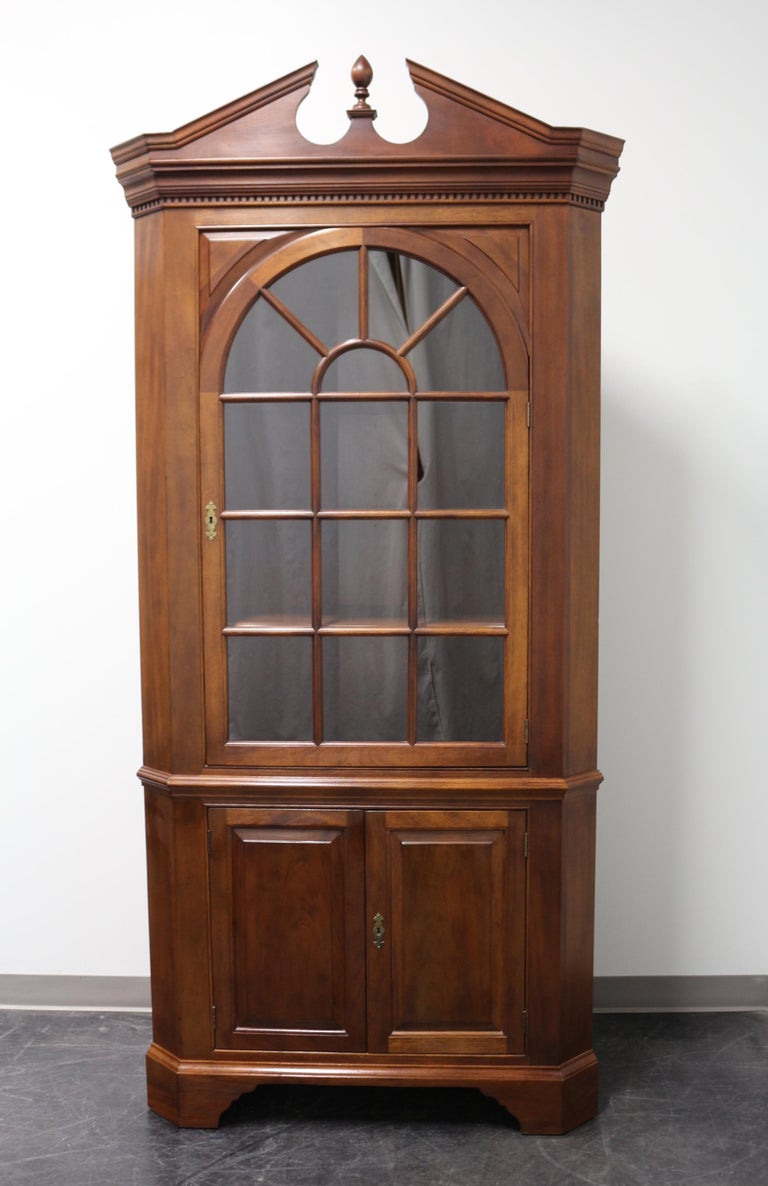 STICKLEY Traditional Solid Mahogany Corner Cupboard / Cabinet For Sale ...