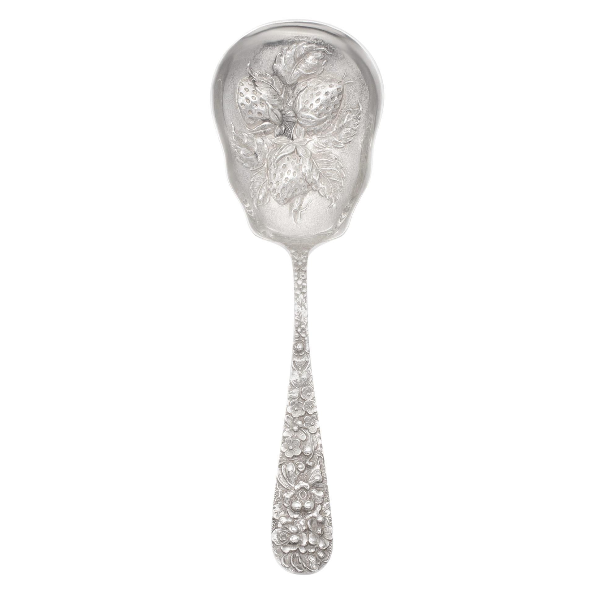 Stieff Sterling Silver Co. "Rose Repousse" Sterling Silver Flatware Set ...