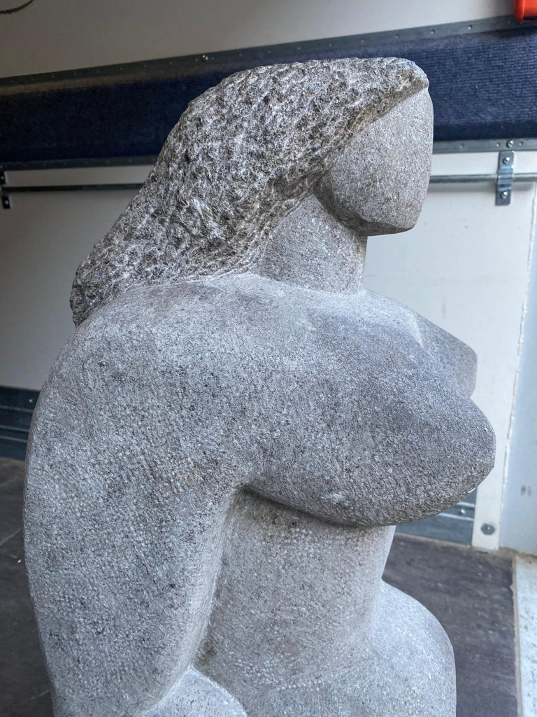 Stievenart Michel Blue Stone Sculpture, Dated 1962 For Sale at 1stDibs