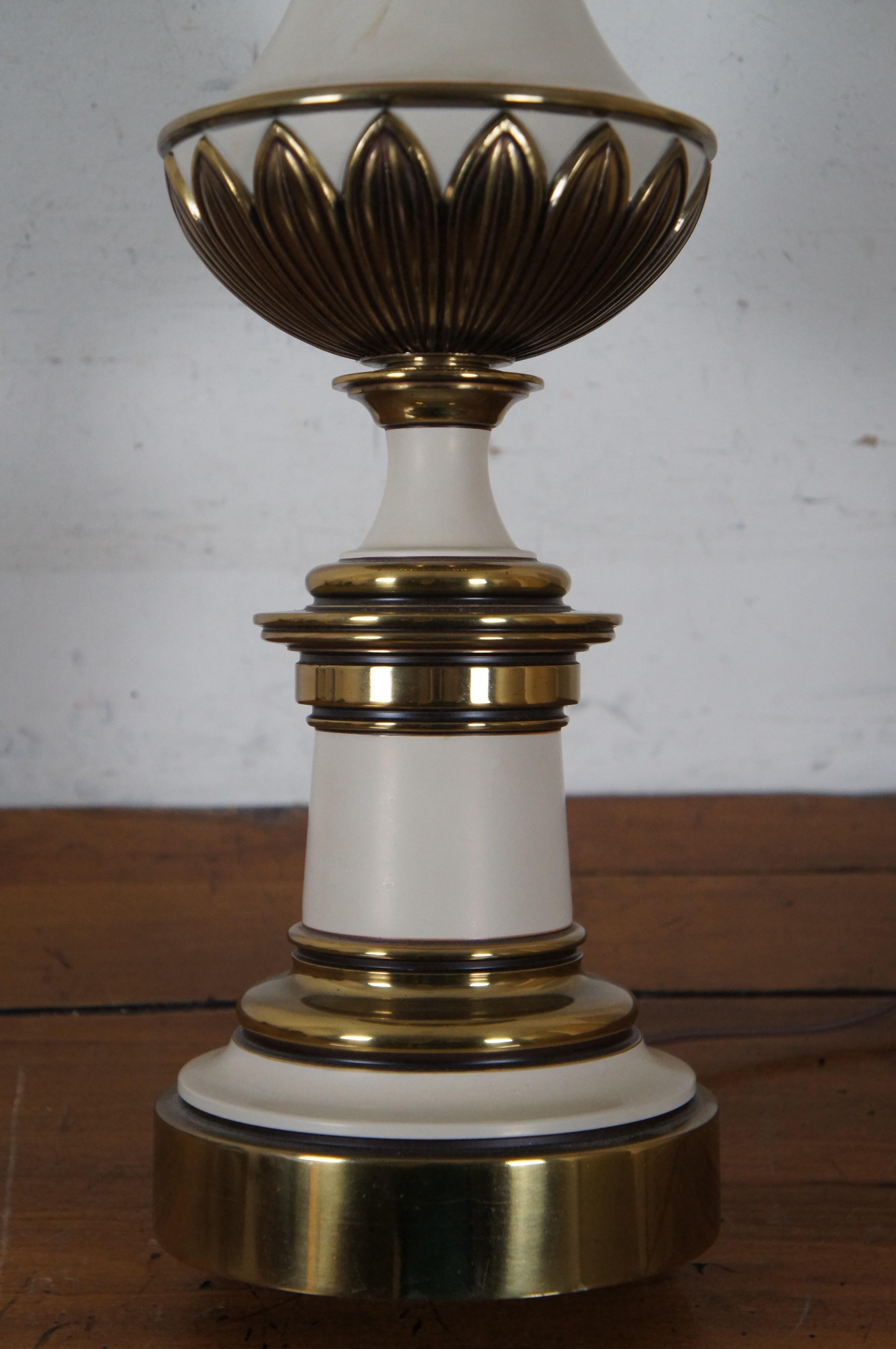Stiffel Mid Century Hollywood Regency Brass and Enamel Table Lamp MCM ...