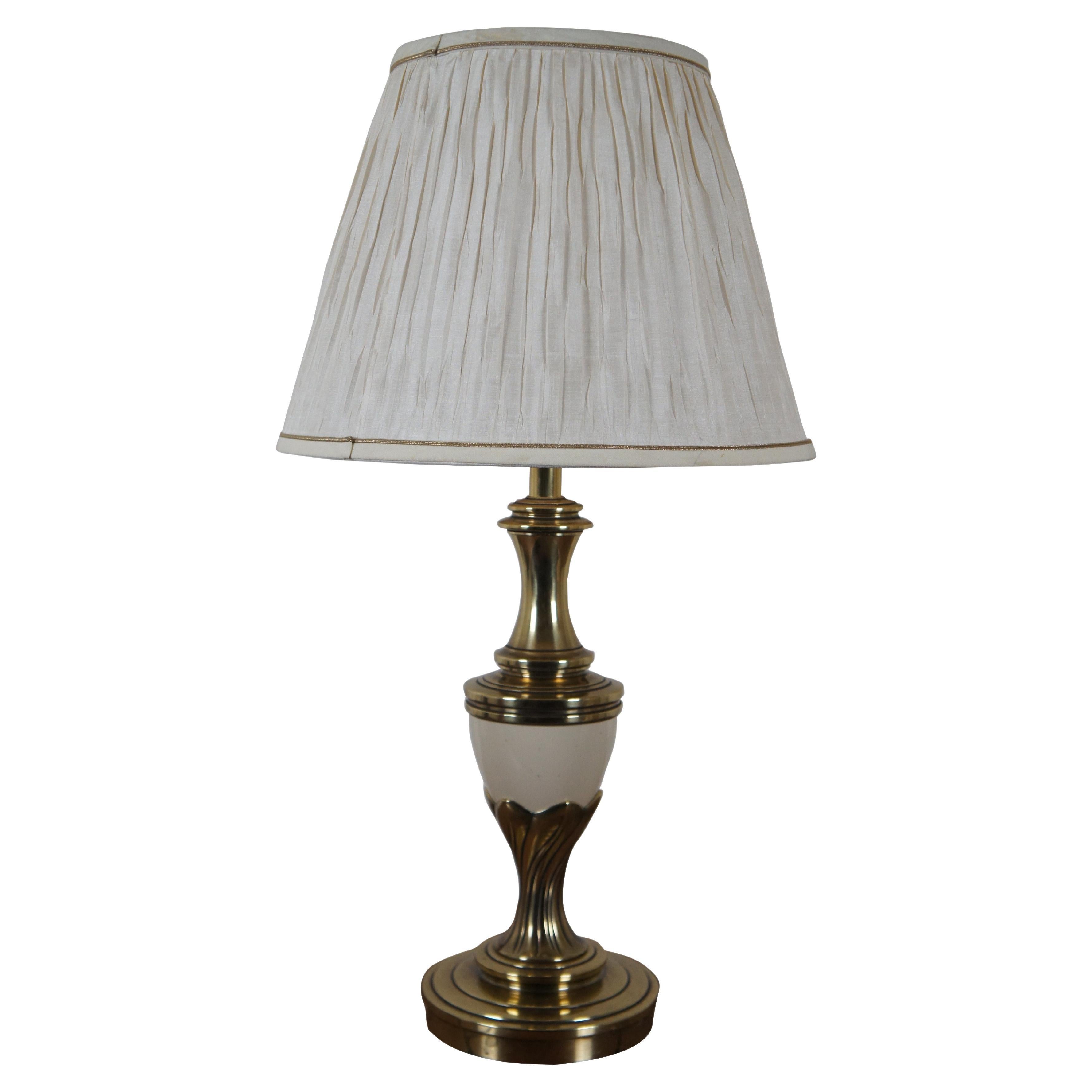 Stiffel Mid Century Hollywood Regency Brass Enameled Table Lamp MCM 30 ...