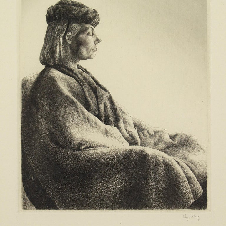 Stig Asberg - Stig Asberg, Portrait Of Lisa Åsberg, The Artist’s Wife ...