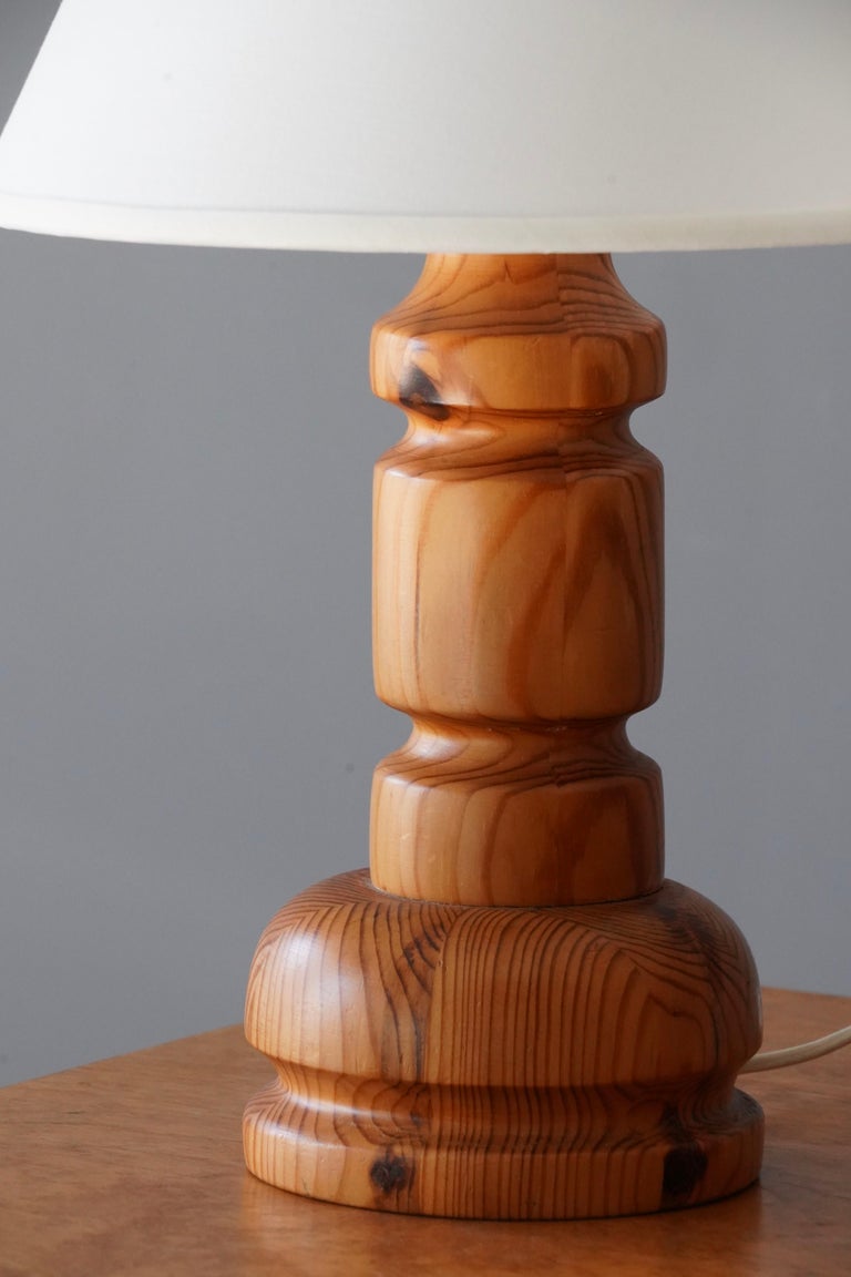 Stig Johnsson, Table Lamps, Pine, Smålandsslöjd, Värnamo, Sweden, 1970s ...
