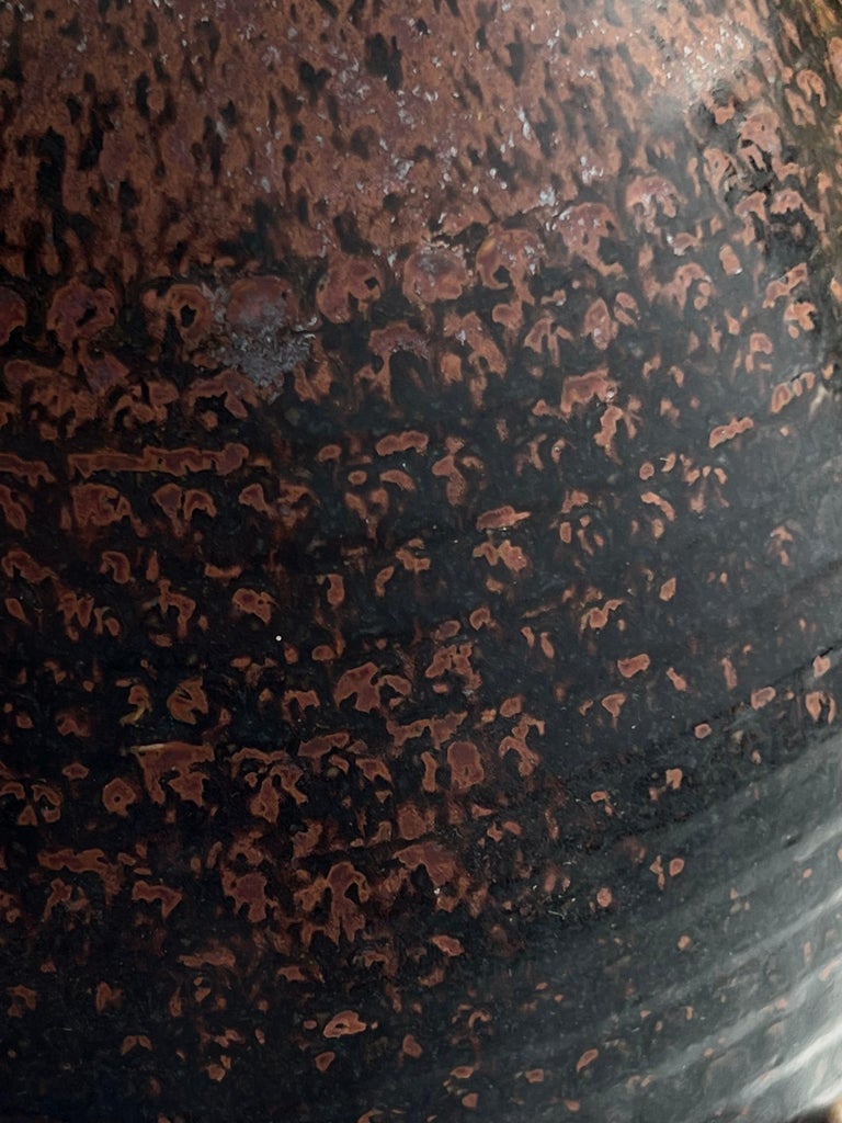 Stig Lindberg Big Black/Brown/Blueish Table Lamp, Sweden Unique 1970 ...