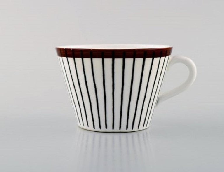 Stig Lindberg for Gustavsberg, Three "Spisa Ribb" Coffee Cups with ...