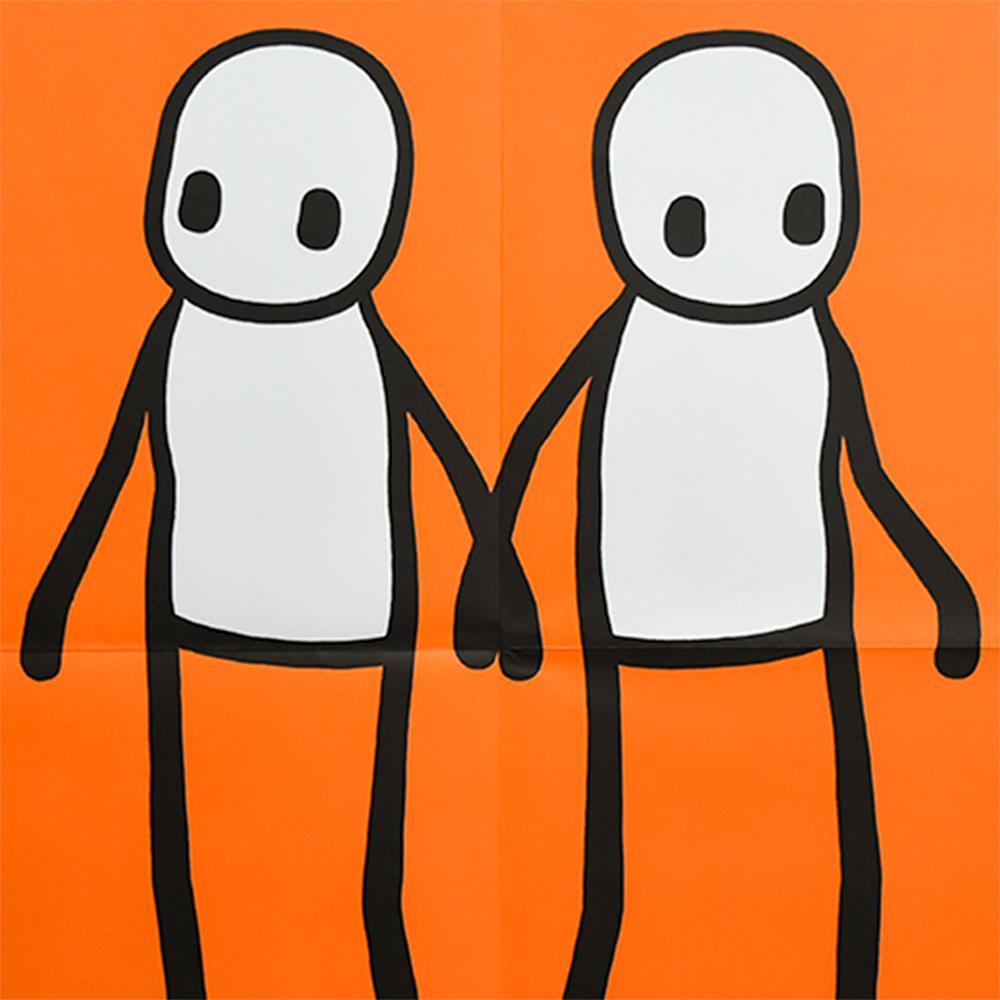 Stik - STIK Holding Hands (Orange) at 1stDibs | stik unsigned prints ...