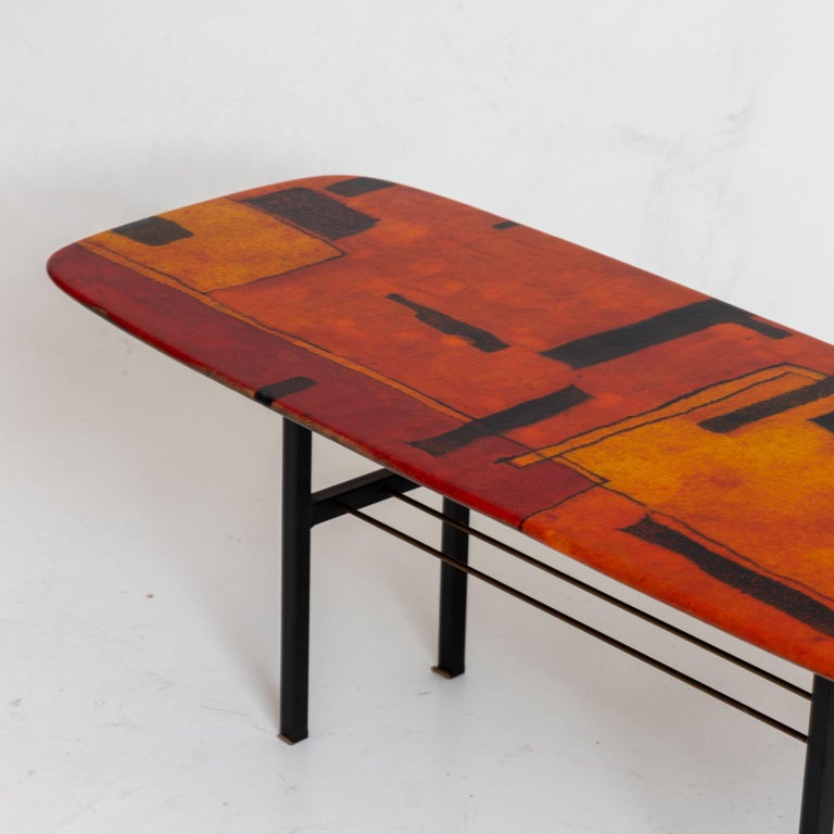 Stil Keramos Modernist Ceramic Top Coffee Table For Sale at 1stDibs