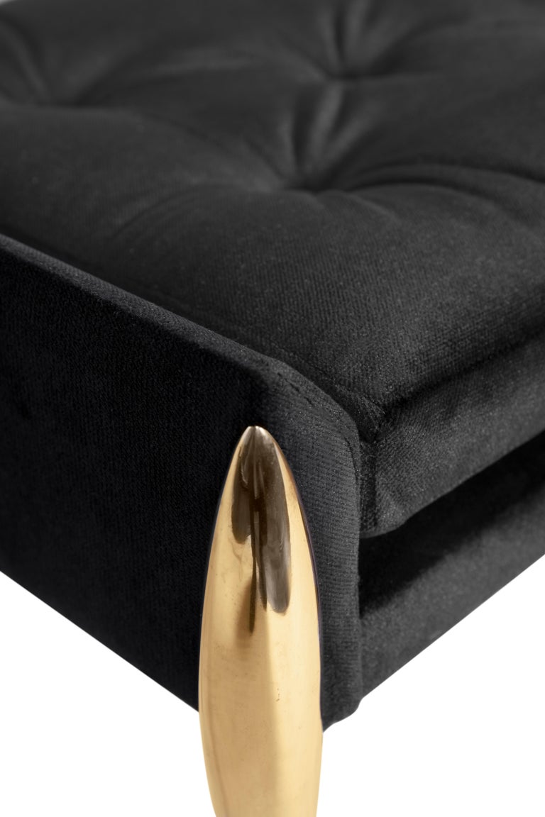 Stiletto Stool with Polished Brass Structure by Maison Valentina For ...