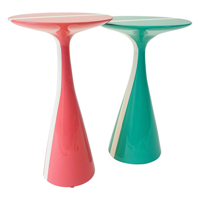 Stiletto Tables w/Stripe Accent For Sale at 1stDibs