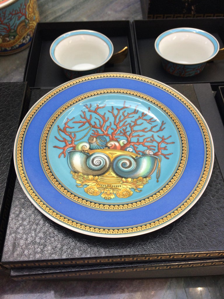 Still in the Box Pristine Set of Versace La Mer Dishes at 1stDibs ...