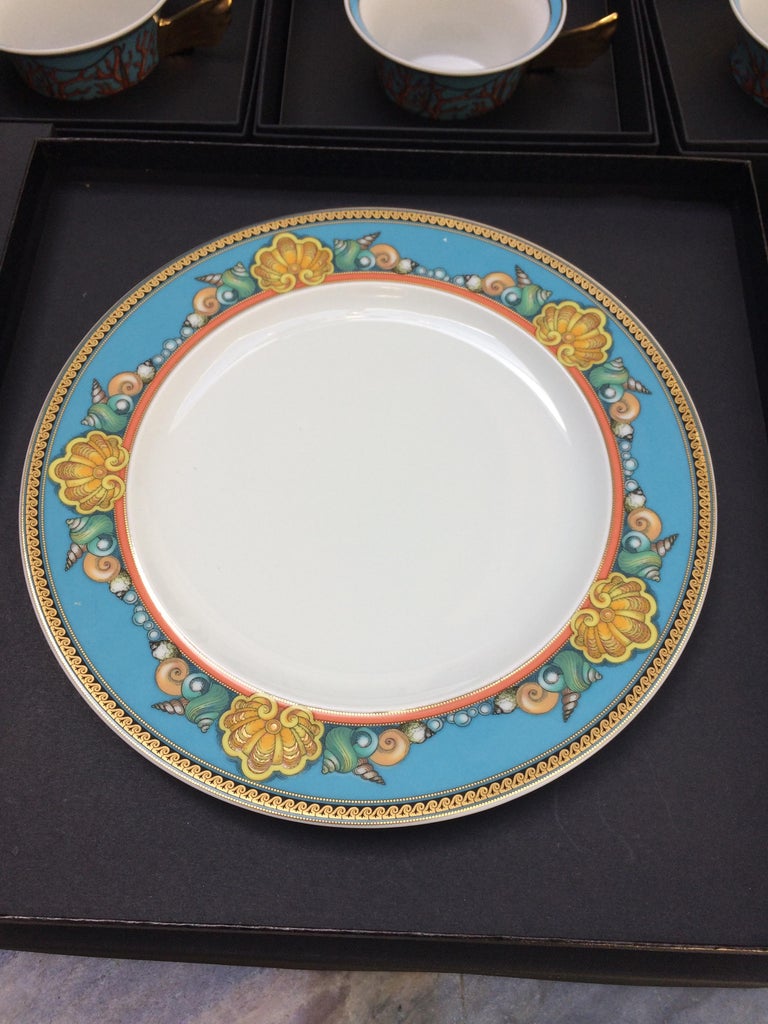 Still in the Box Pristine Set of Versace La Mer Dishes at 1stDibs