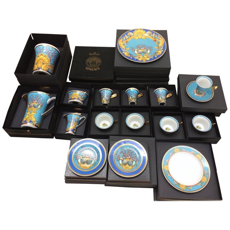 Still in the Box Pristine Set of Versace La Mer Dishes at 1stDibs ...