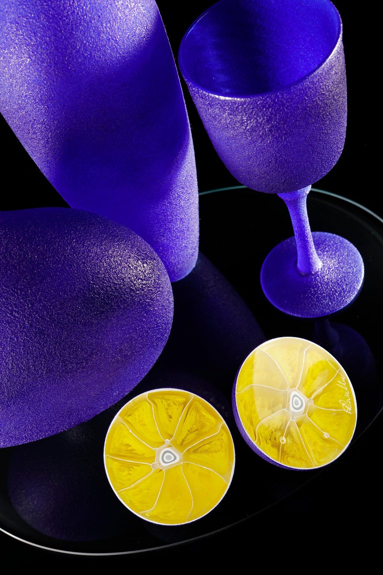 Still Life in Blue, a Glass Still Life Installation Art Work by Elliot ...