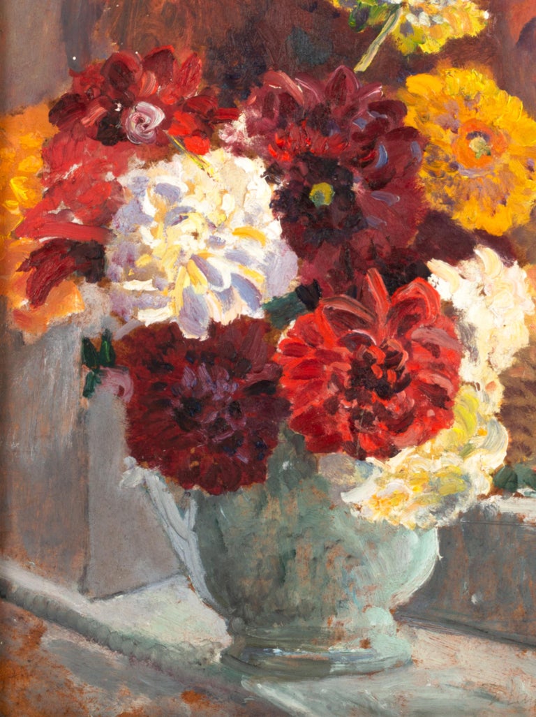 Still Life of 'Flowers on Window Sill' Oil on Board Minou Steiner '1940 ...