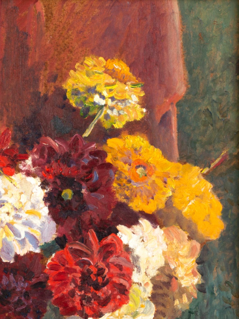 Still Life of 'Flowers on Window Sill' Oil on Board Minou Steiner '1940 ...