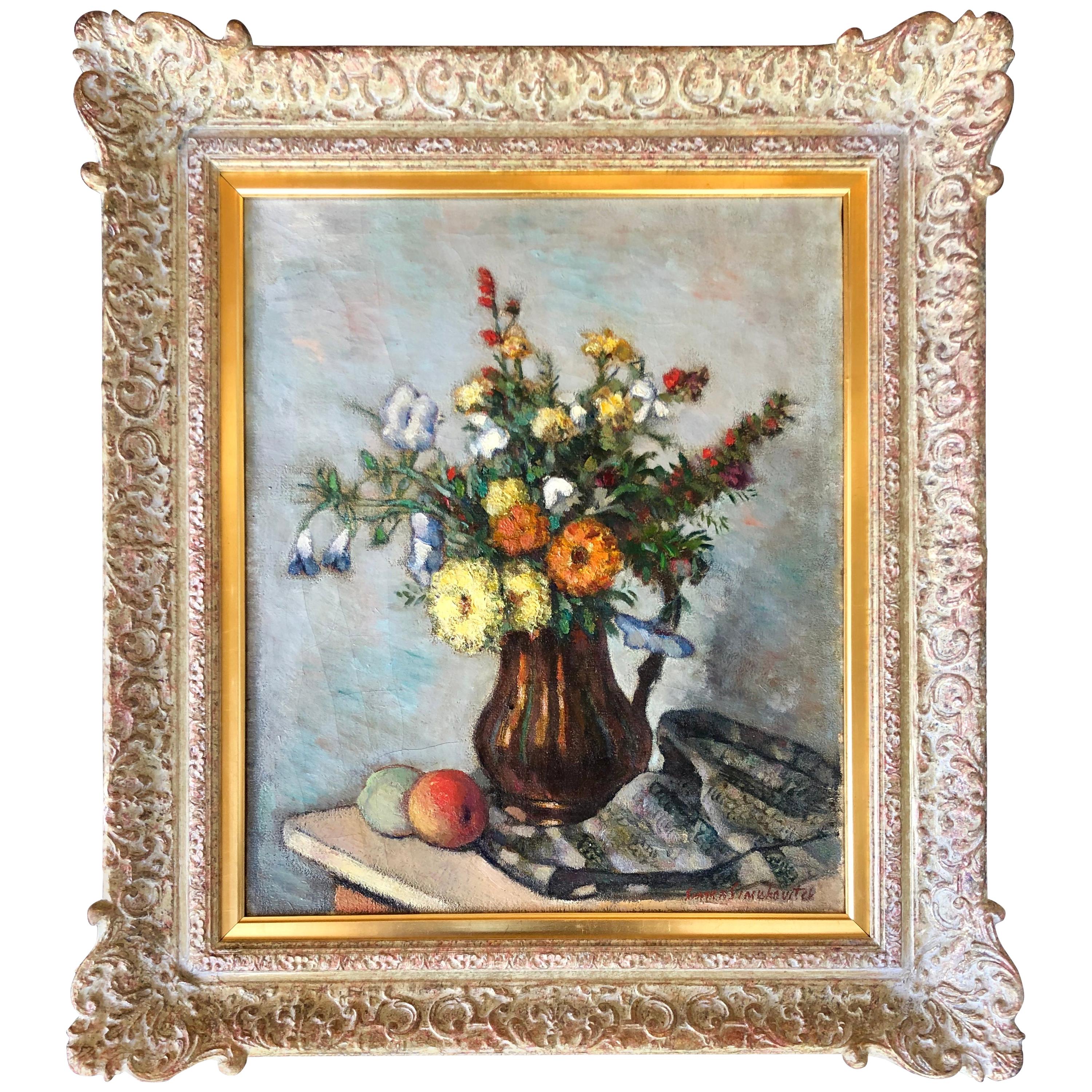 "Still Life of Fruit and Flowers" by Simka Simkhovitch at 1stDibs