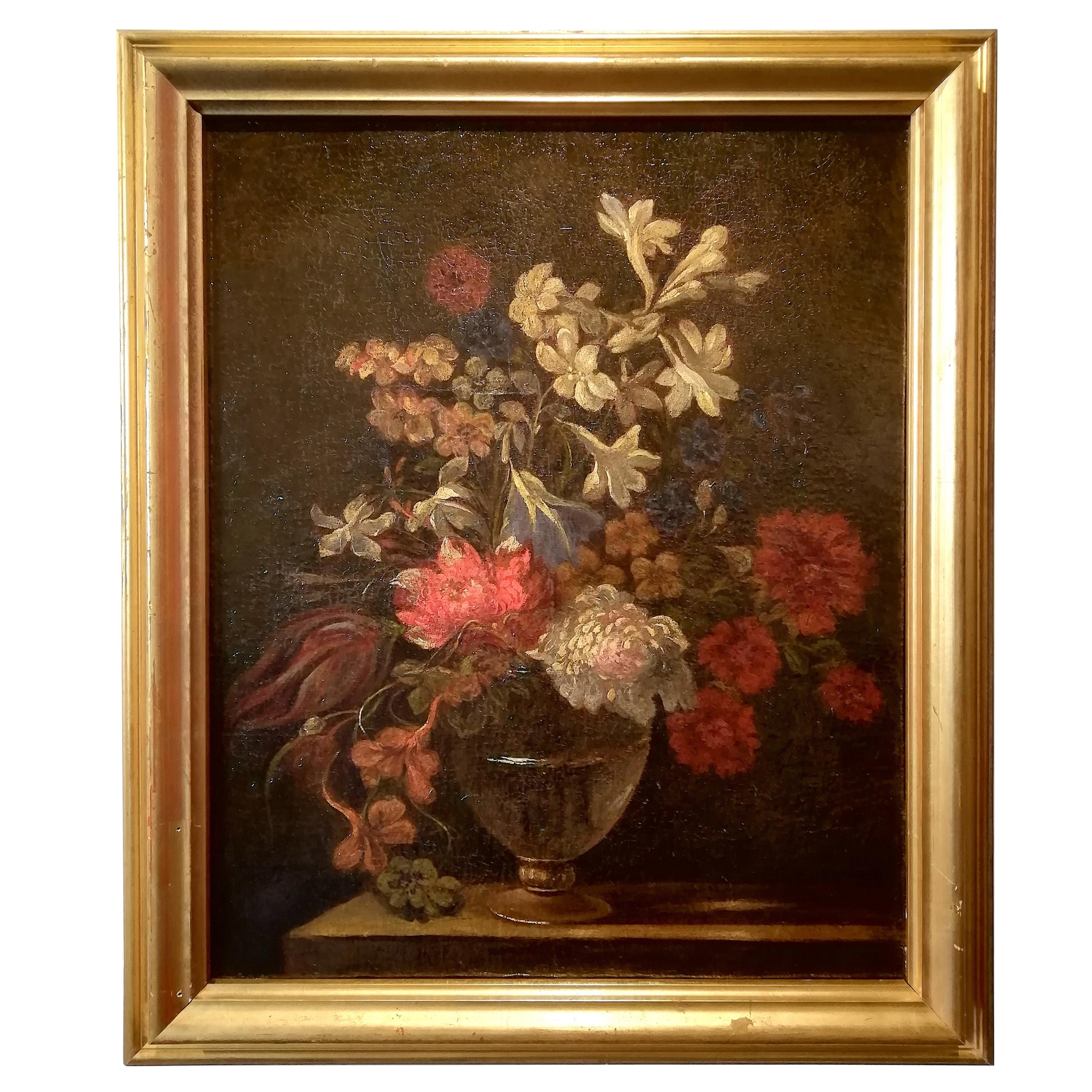 Still Life, Roman Painter Mid-17th Century Oil on Canvans Stanchi ...