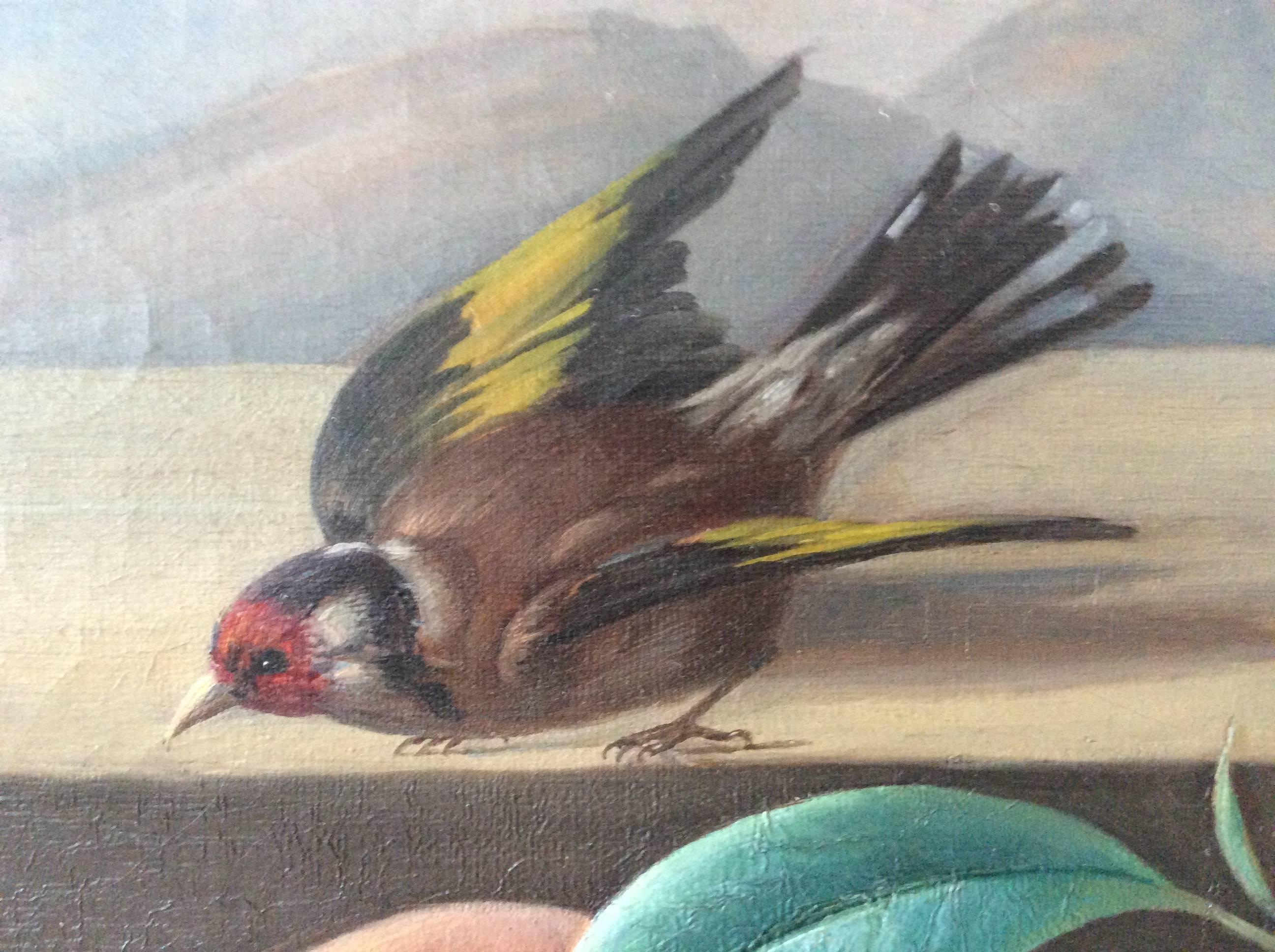 Still-Life with Bird, Flowers and Fruits at 1stDibs