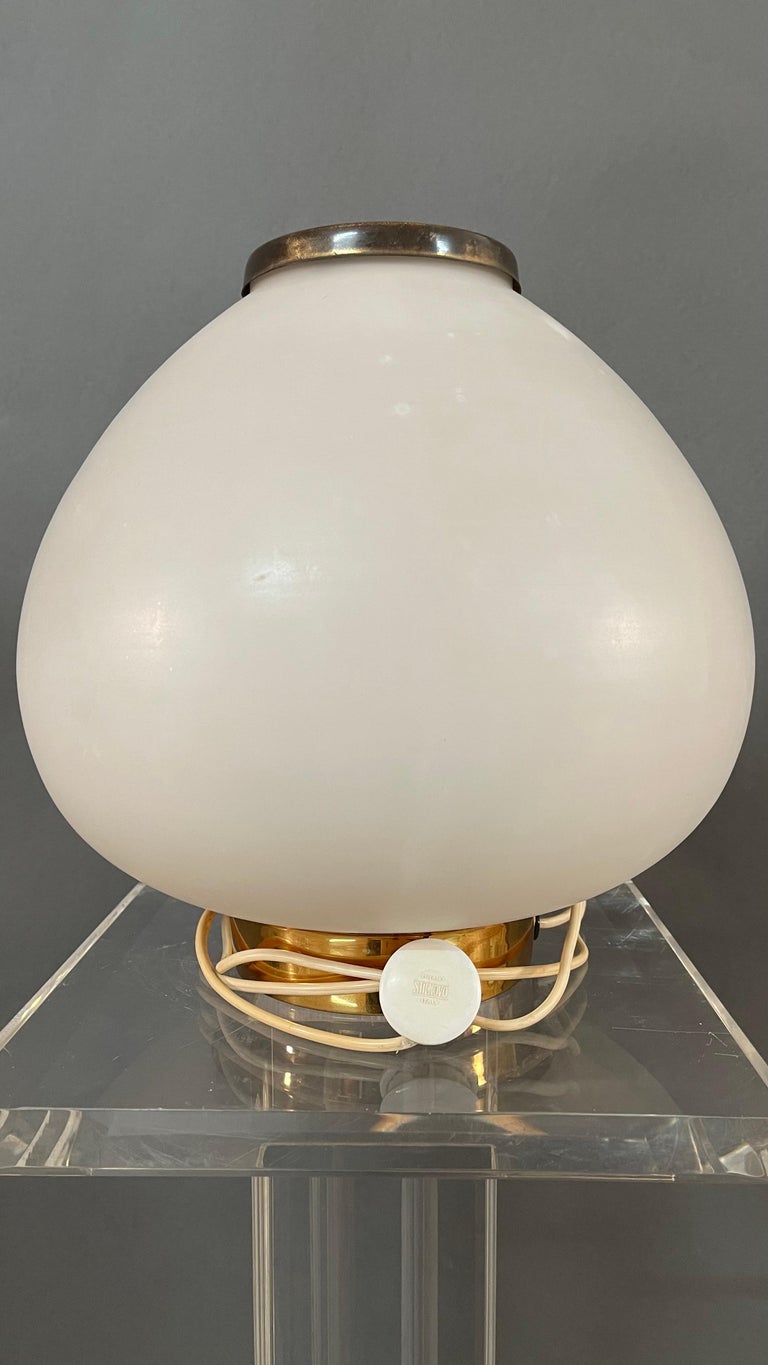 Stilnovo Signed Glass Table Lamp, 1960s For Sale at 1stDibs