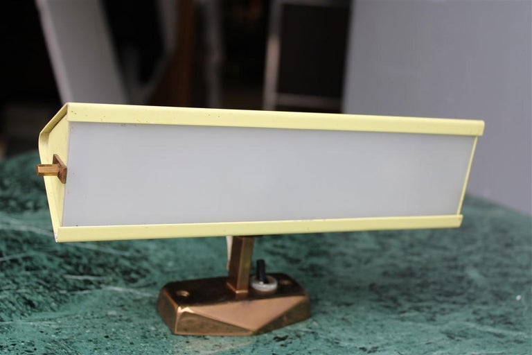 Stilnovo Adjustable Triangular Spotlight Mid Century Brass Colored ...