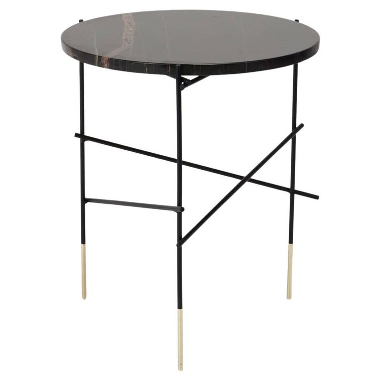 StiltS, Sahara Noir Side Table and gold leaf For Sale at 1stDibs