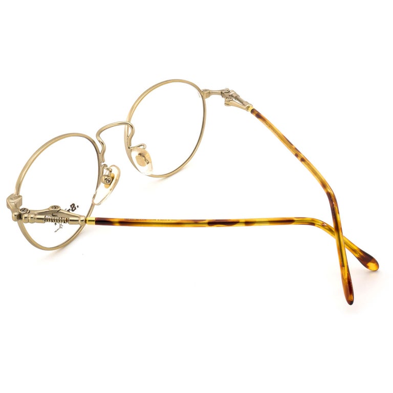 Sting steampunk glasses frame with spring hinges, Italy 90s For Sale at ...