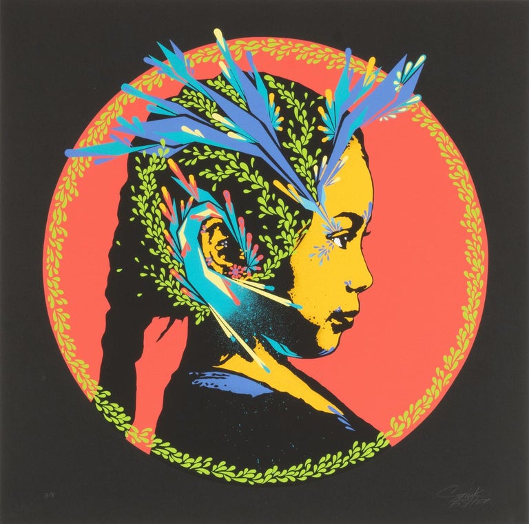 Stinkfish - Niña de Tijuana - Red (Black background) For Sale at 1stDibs