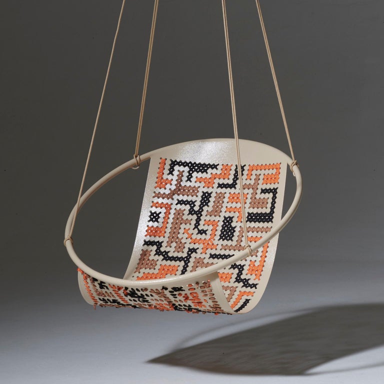 Stitch your own Steel Hanging Swing Chair For Sale at 1stDibs