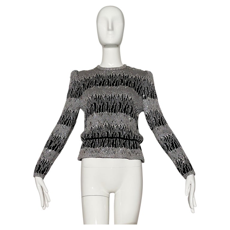 St.John Metallic Knit Sweater For Sale at 1stDibs